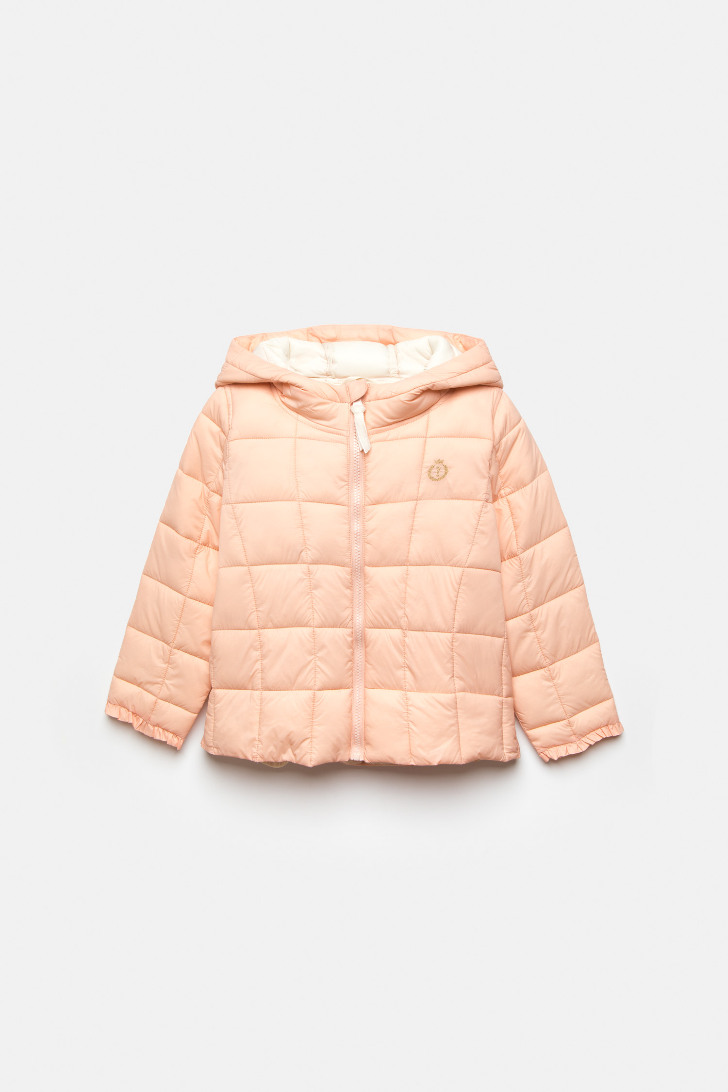 Casaco Puffer Liso Rosa Claro para Crianca-menina | LANIDOR